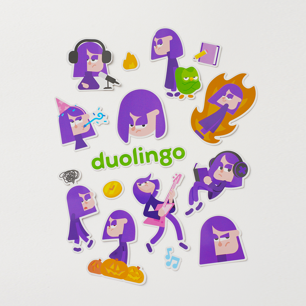 Lily sticker pack emea – Duolingo Europe